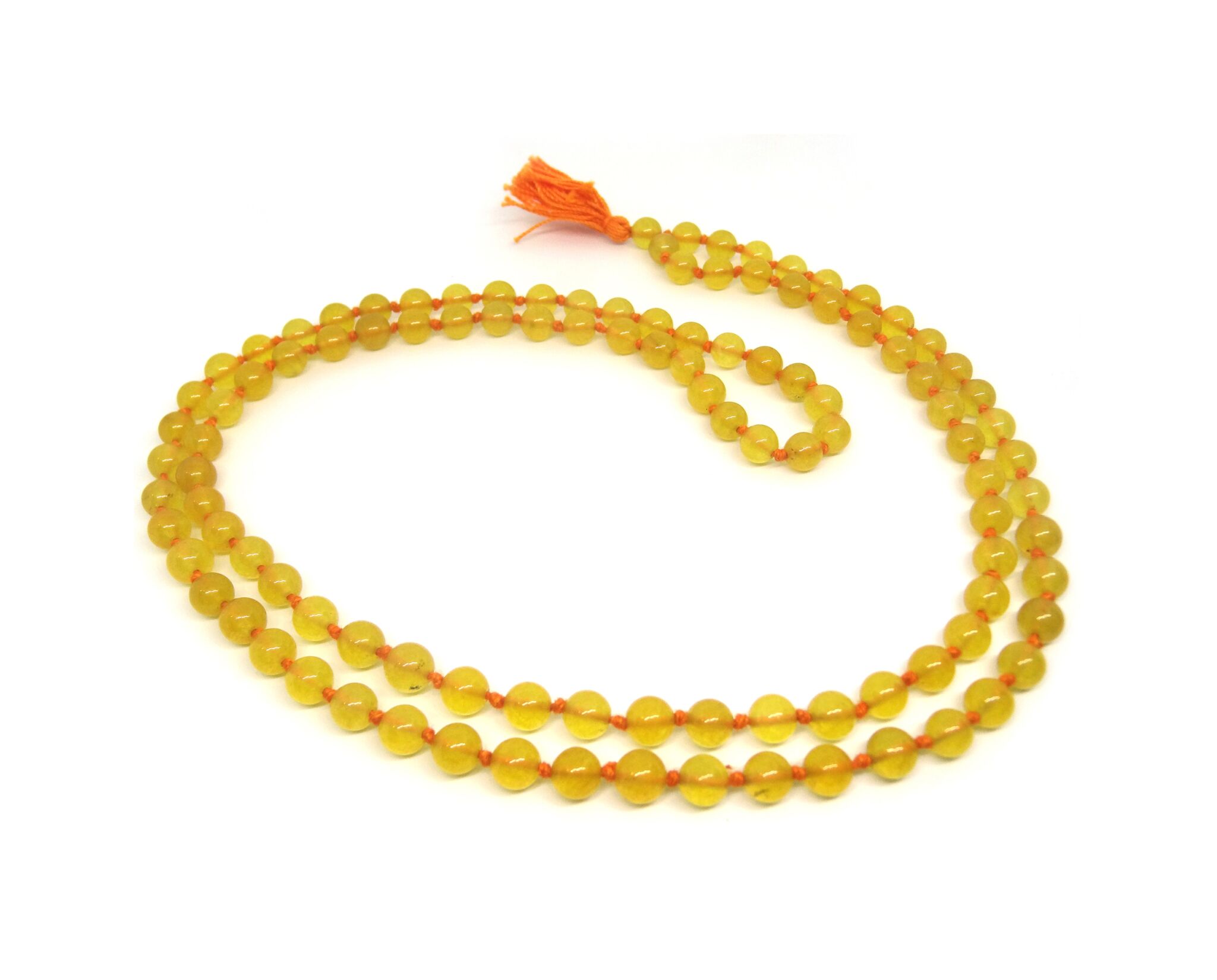 Yellow Hakik Mala - Buy Yellow Agate Mala 108+1 Beads Online